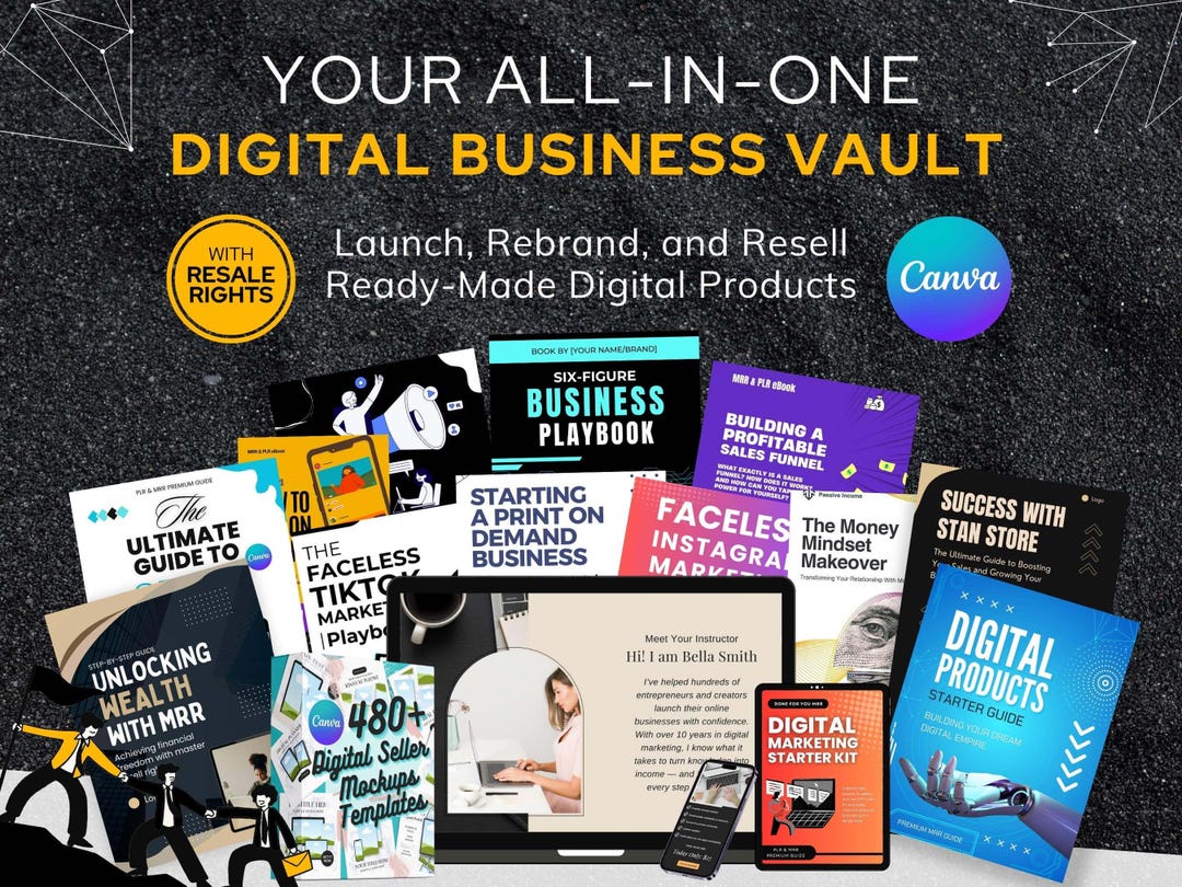 PLR Digital Business Vault – All-in-one Canva Templates, Websites ...
