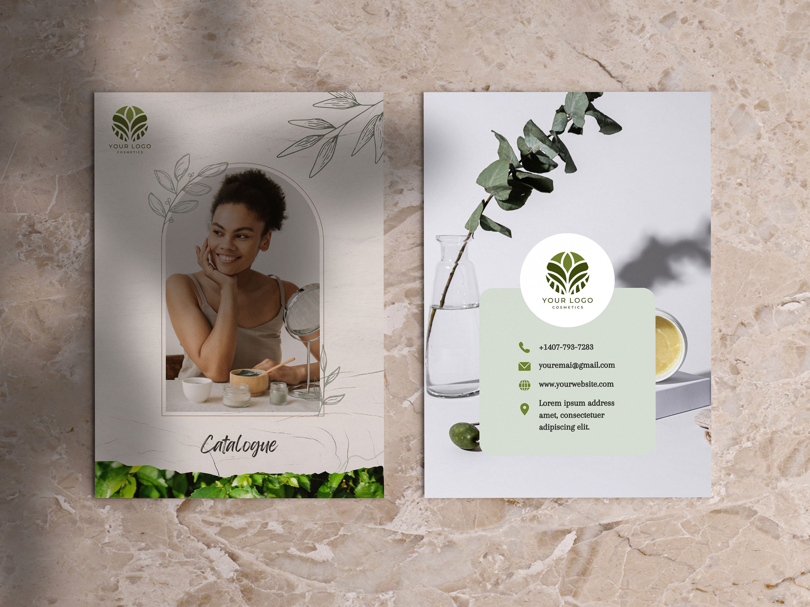 Organic Cosmetics Product Catalogue Template | Modern Canva Design (A4 ...