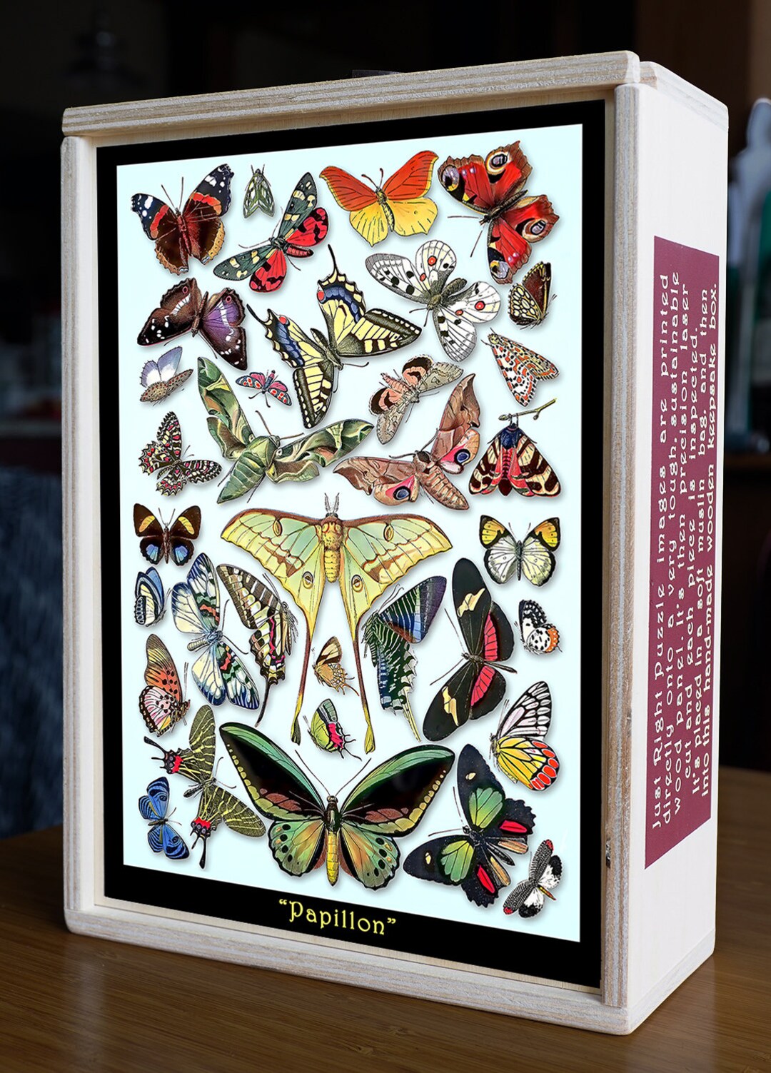 Papillon - Wooden Jigsaw Puzzle - 13" X 19" - 247 Pieces - Etsy