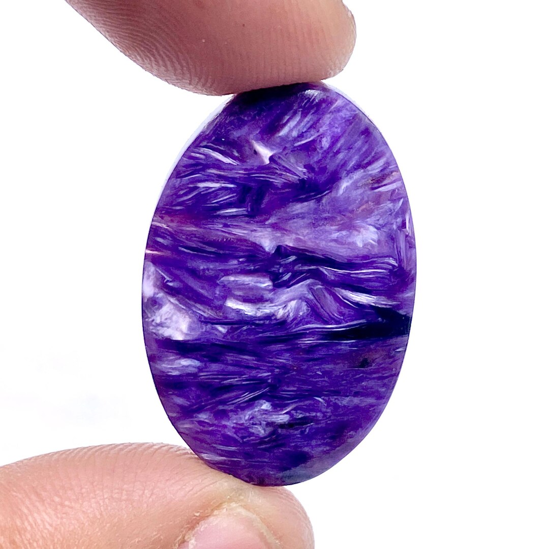 Rare Quality Charoite Cabochon - Russian Charoite Gemstone - Oval Shape ...