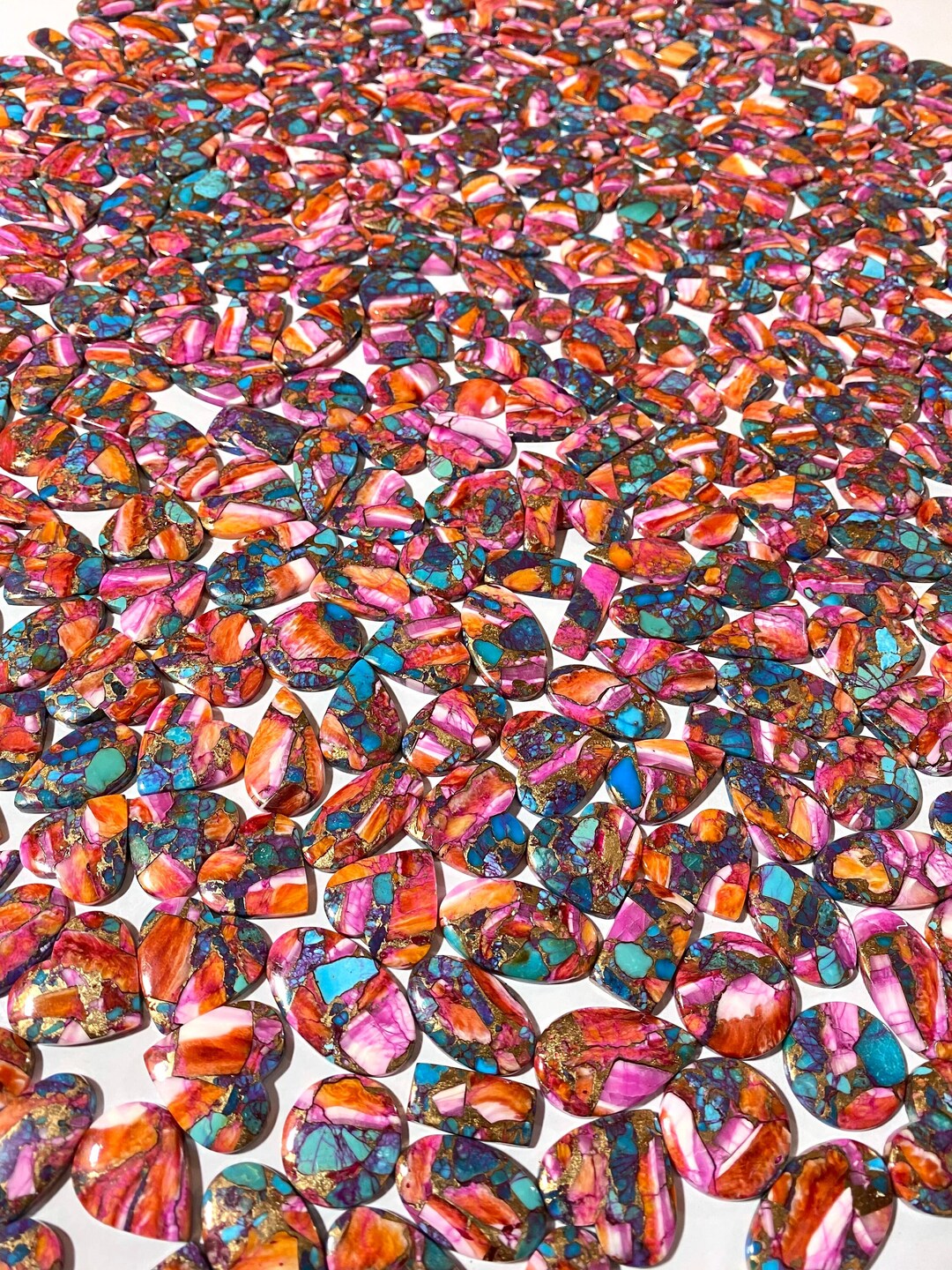 Pink Spiny Oyster Copper Turquoise Lot, Natural Pink Spiny Oyster ...