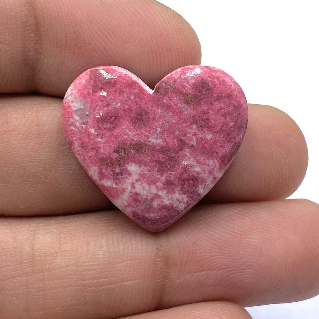 Thulite Cabochon Gemstone Pink Thulite Gemstone Heart - Etsy