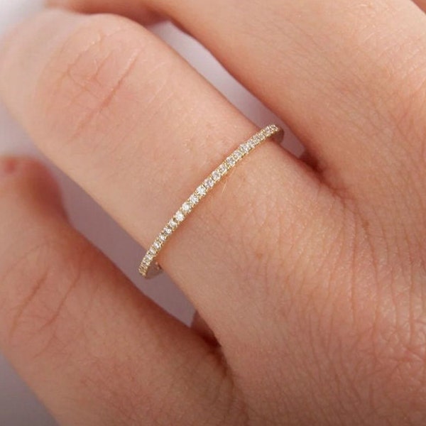 Thin Diamond Band - Etsy