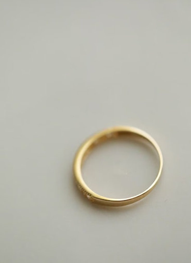 14K Gold Minimalist Diamond Engagement Ring Band925 Sterling - Etsy 14K Gold Minimalist Diamond Engagement Ring Band925 Sterling - Etsy
