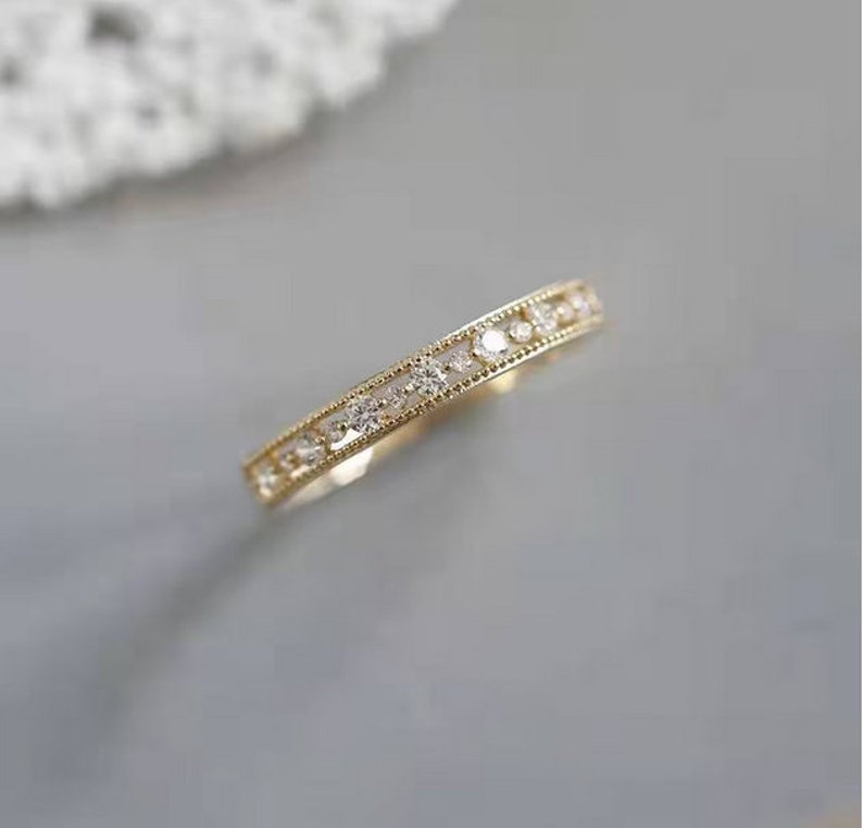 14K Gold Minimalist Diamond Engagement Ring Band925 Sterling - Etsy 14K Gold Minimalist Diamond Engagement Ring Band925 Sterling - Etsy