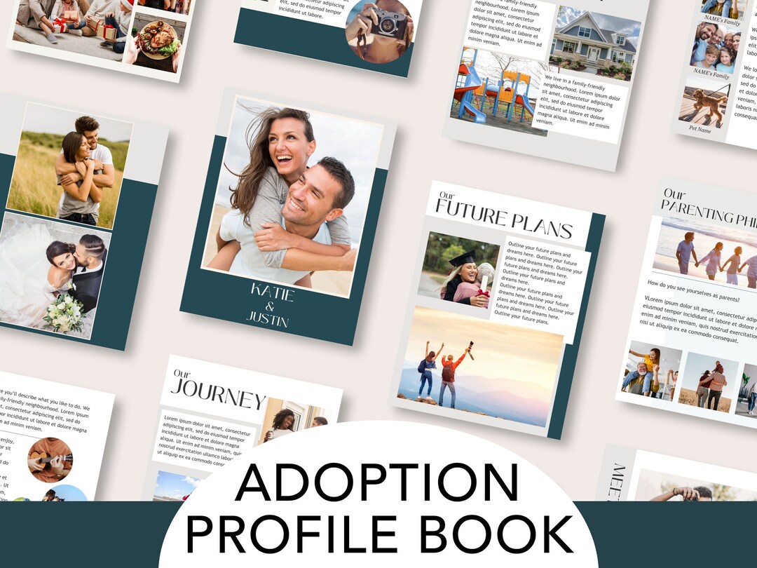 Adoption Profile Book Template Canva, Editable Adoption Profile Book ...