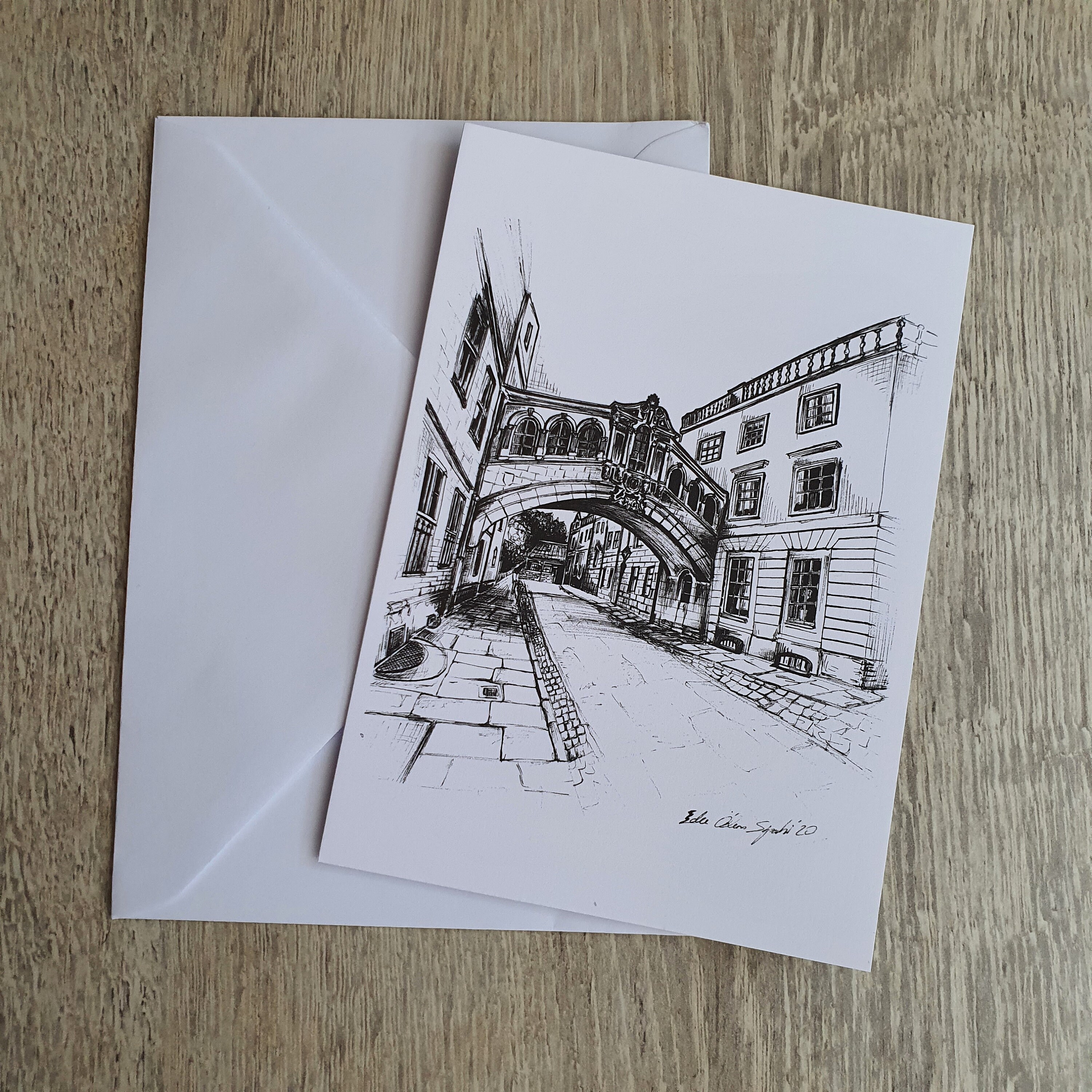 Oxford Postcard, Architectural Postcard, Hand Drawing, Ink Pen Drawing ...
