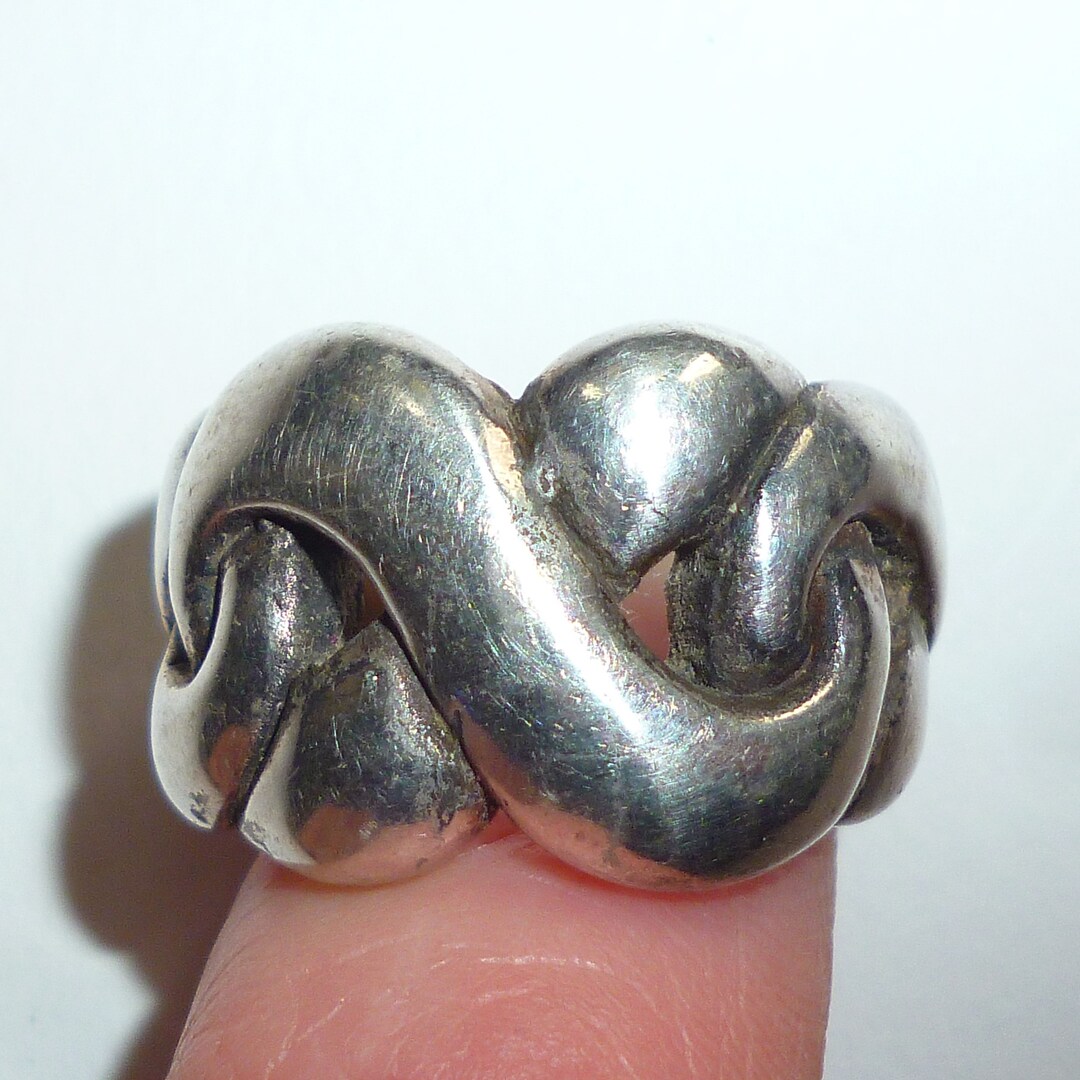Vintage 925 Silver Puzzle Knotwork Ring - Etsy