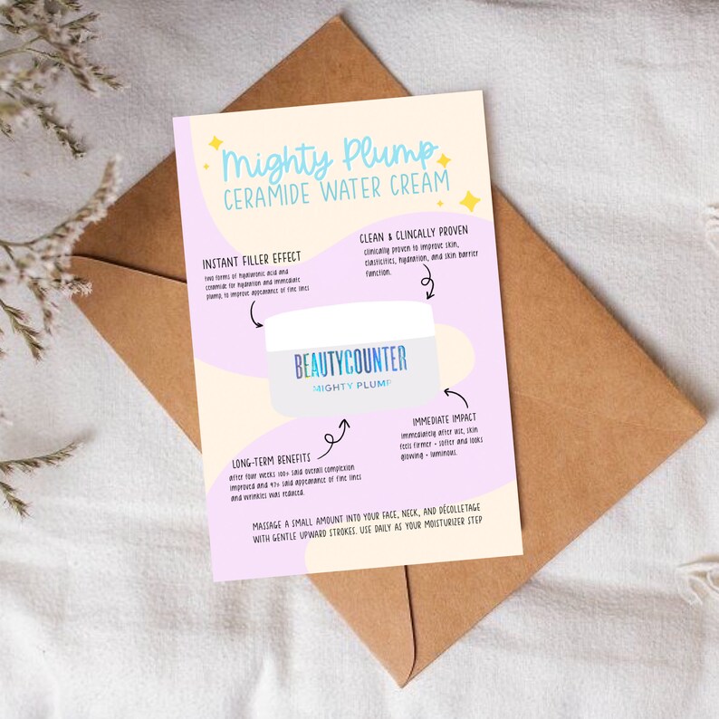 Mighty Plump Cream SAMPLE TIP CARD - Etsy