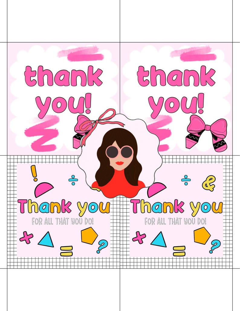 Teacher Appreciation Gift Tags: Printable Thank You Cards (PDF) - Etsy