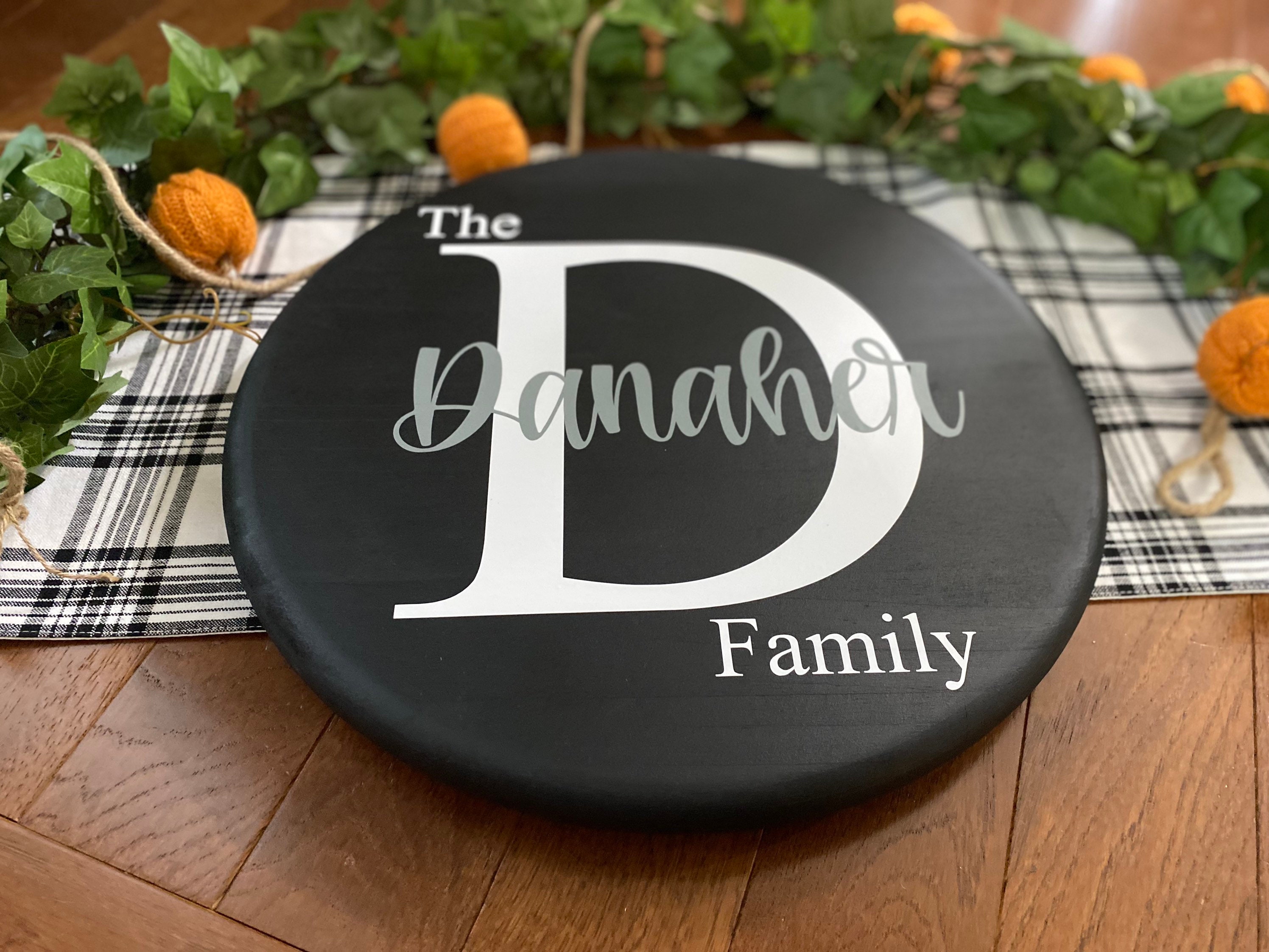 Last Name Family | Serving Tray | Lazy Susan | Personalized | Round ...