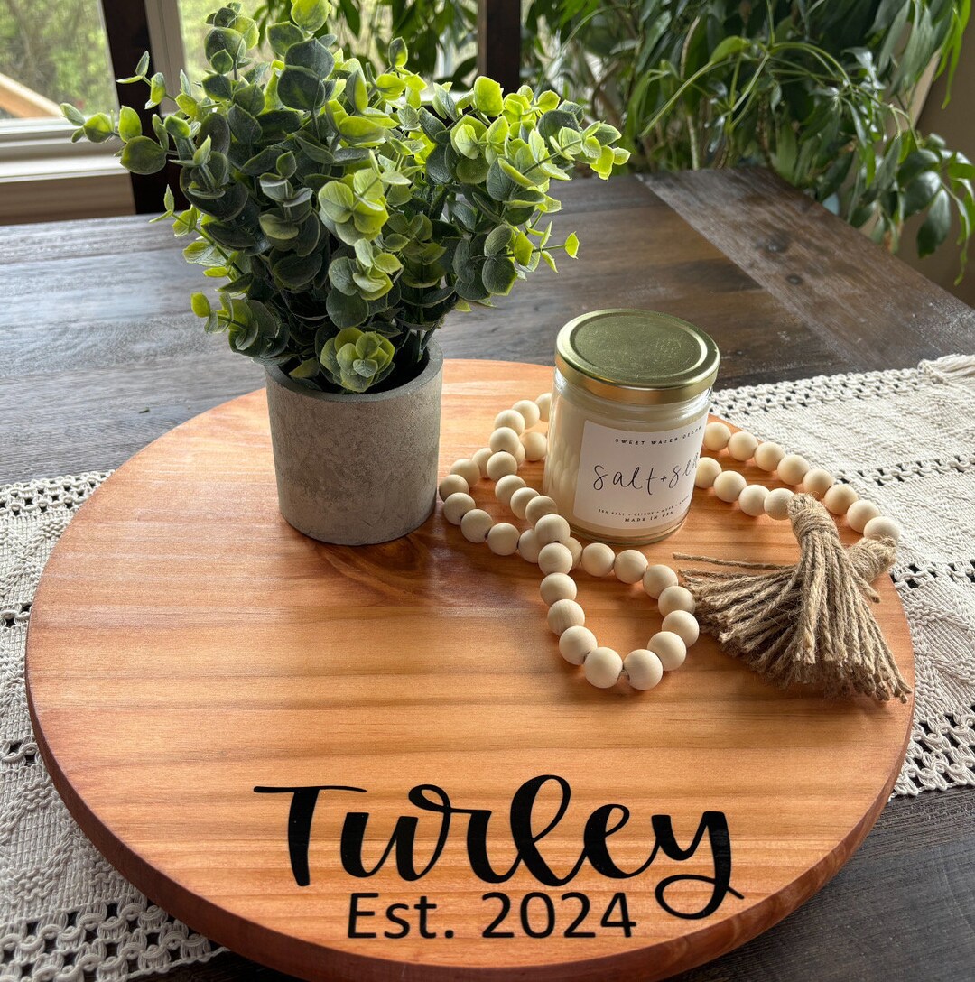 Last Name | Est Date | Board | Serving Tray | Lazy Susan | Personalized ...