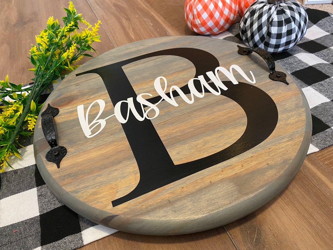 Last Name | Est Date | Board | Serving Tray | Lazy Susan | Personalized ...