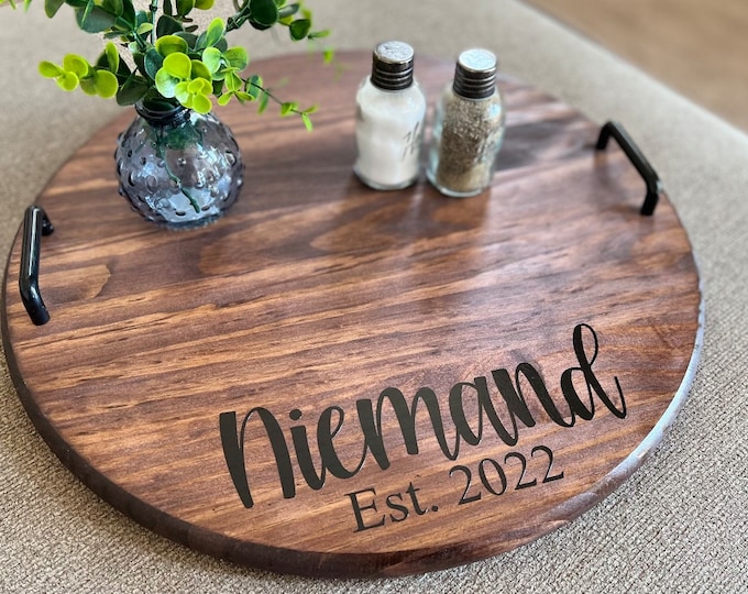 Last Name | Est Date | Board | Serving Tray | Lazy Susan | Personalized ...