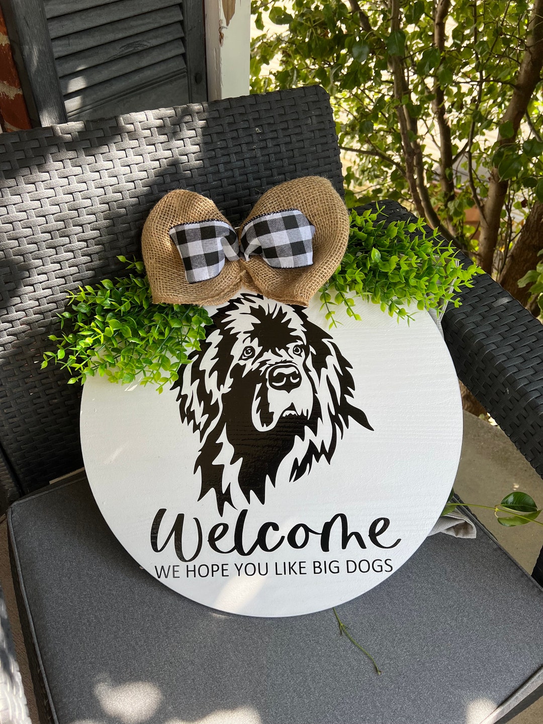 Front Door Decor | Welcome | Dog Breed Door Hanger | Door Hanger ...