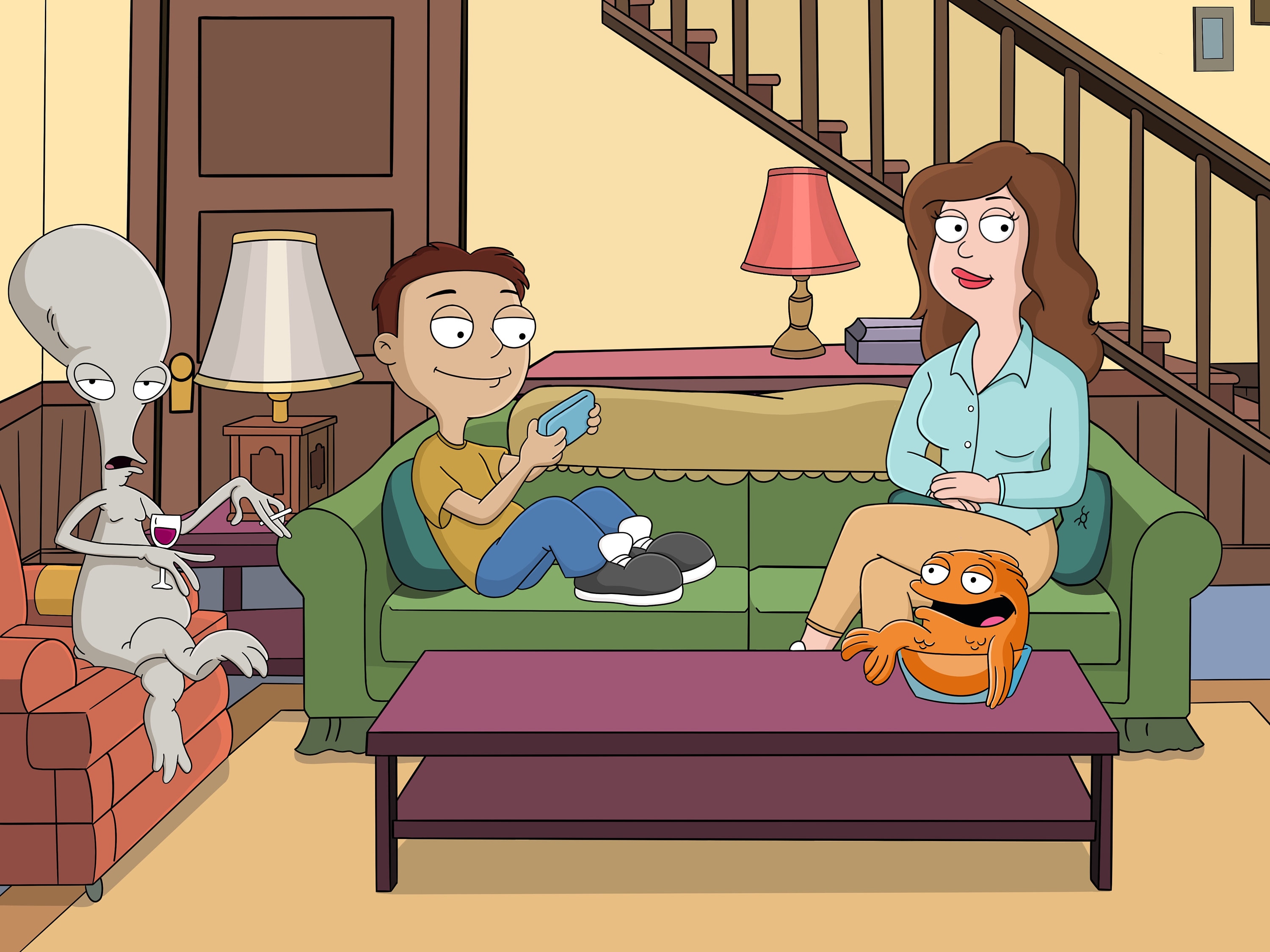 American Dad Living Room