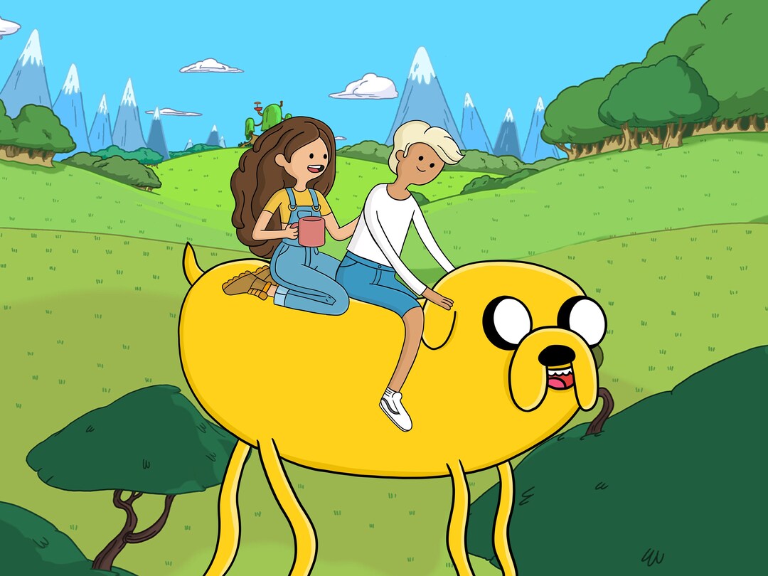 Adventure Time, Couple Gift, Family Portrait, Anniversary Gift ...