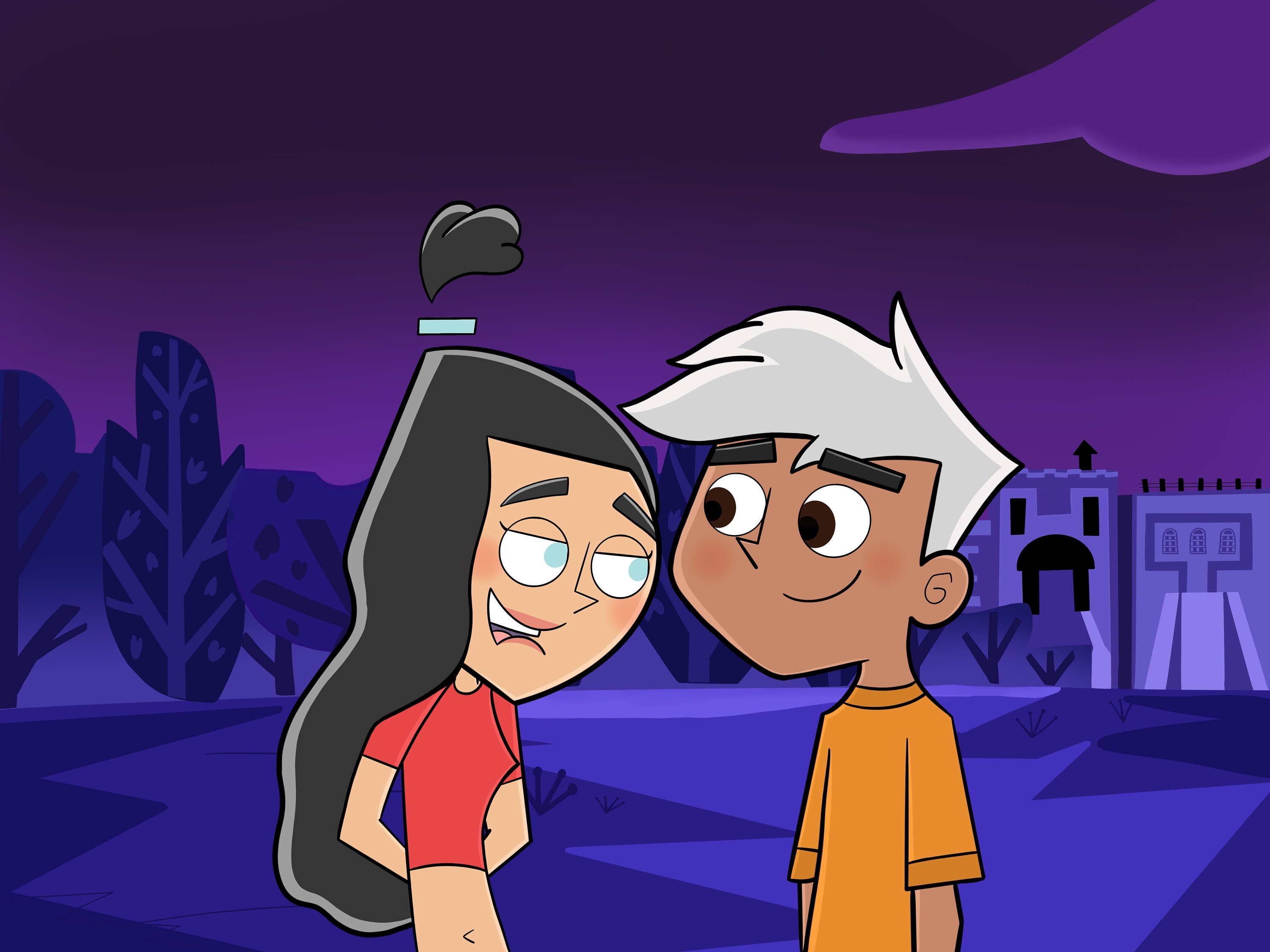 Danny Phantom Personalized Couple Digital Portrait Custom Etsy