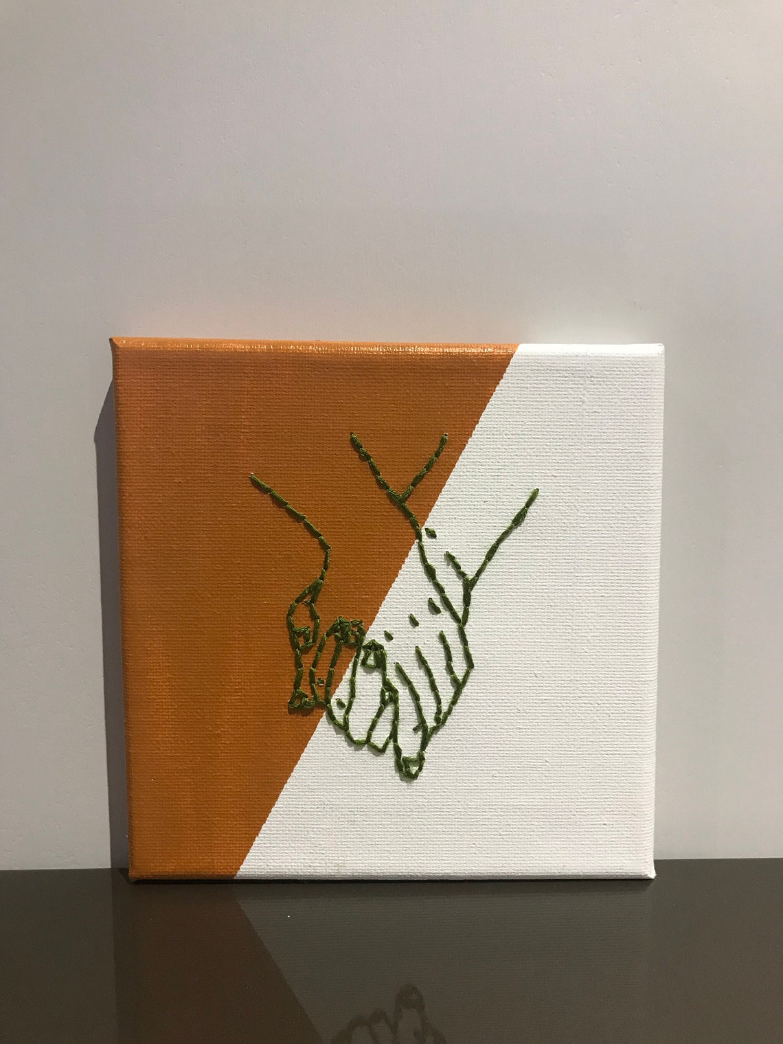 Hand Design Embroidered Canvas - Etsy