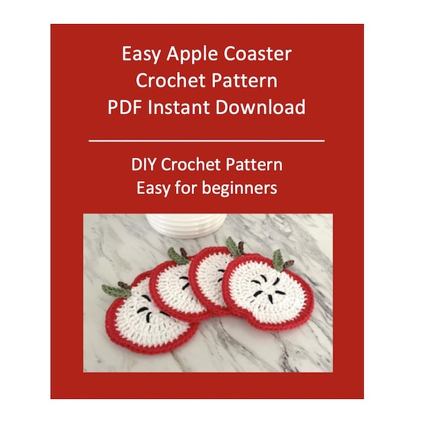 Apple Coasters - Etsy