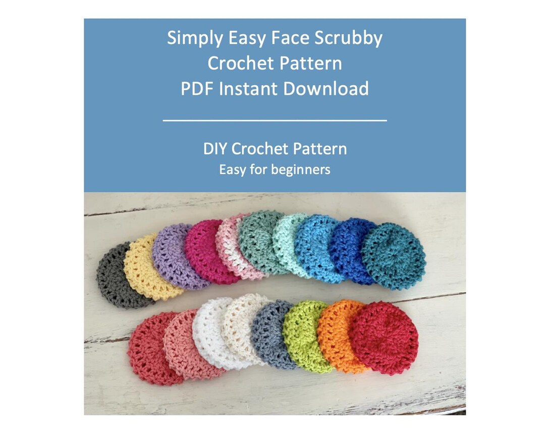 Face Scrubby Crochet Pattern Easy for Beginners Instant PDF Download - Etsy