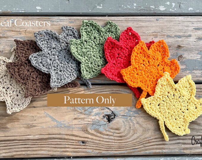SALE Leaf Crochet Patterns 2 Fast and EASY Fall Maple Leaf Crochet ...