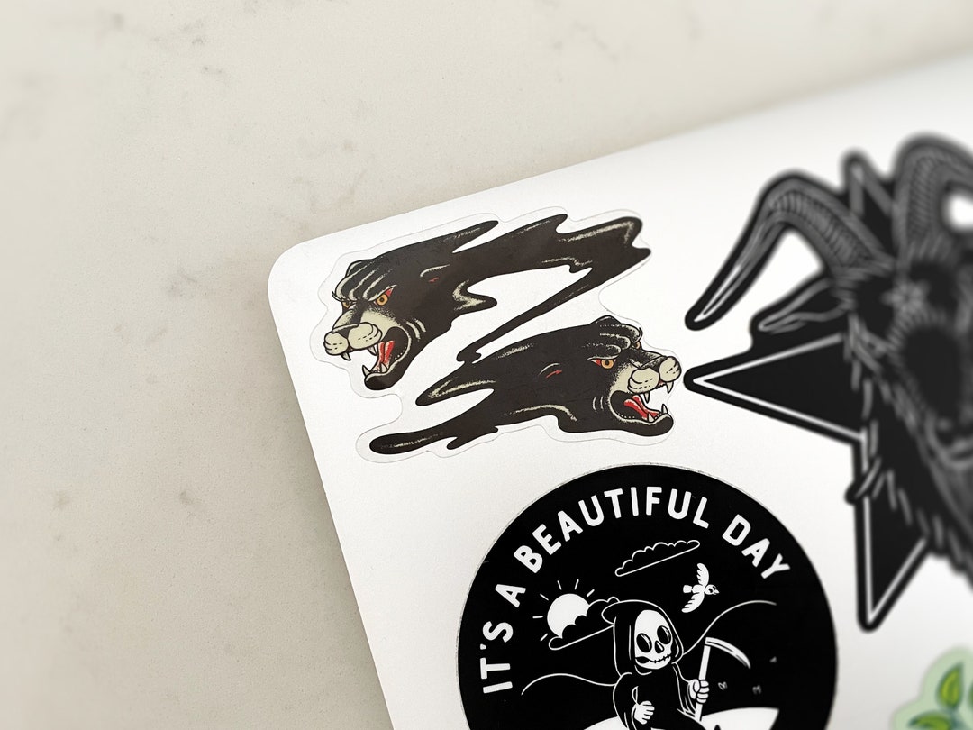 Phantom Panther | Clear Die Cut Sticker | Double Headed Panther Sticker ...