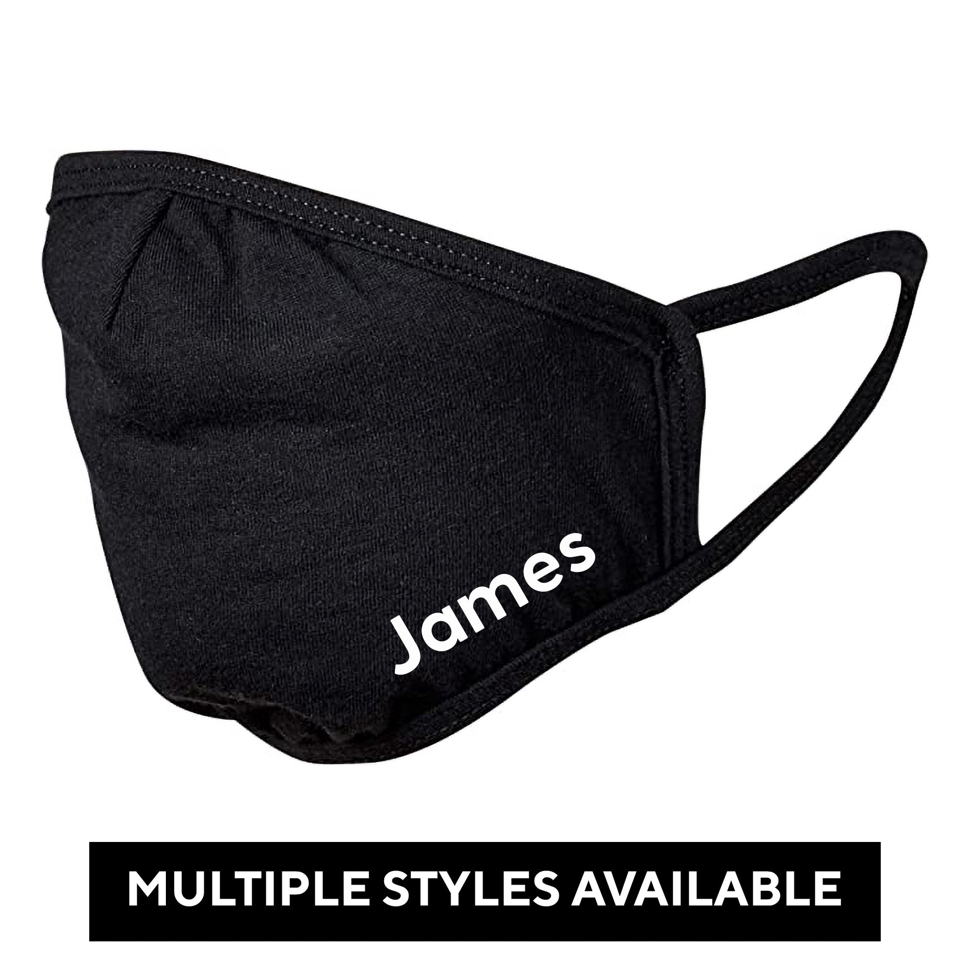 Custom Black Face Mask Cotton Personalised Customised Reusable - Etsy UK