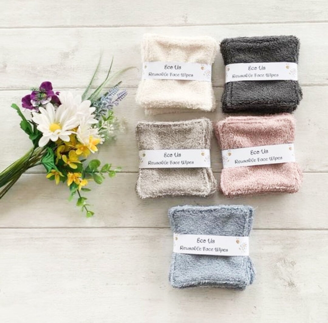 Reusable Face Wipes 4"x4", Make up Wipes, Reusable Face Pads, Eco ...