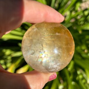 Beautiful Sparkling Golden/clear Calcite Crystal Sphere 195g 51mm - Etsy