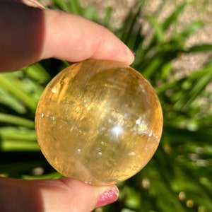 Beautiful Sparkling Golden/clear Calcite Crystal Sphere 195g 51mm - Etsy