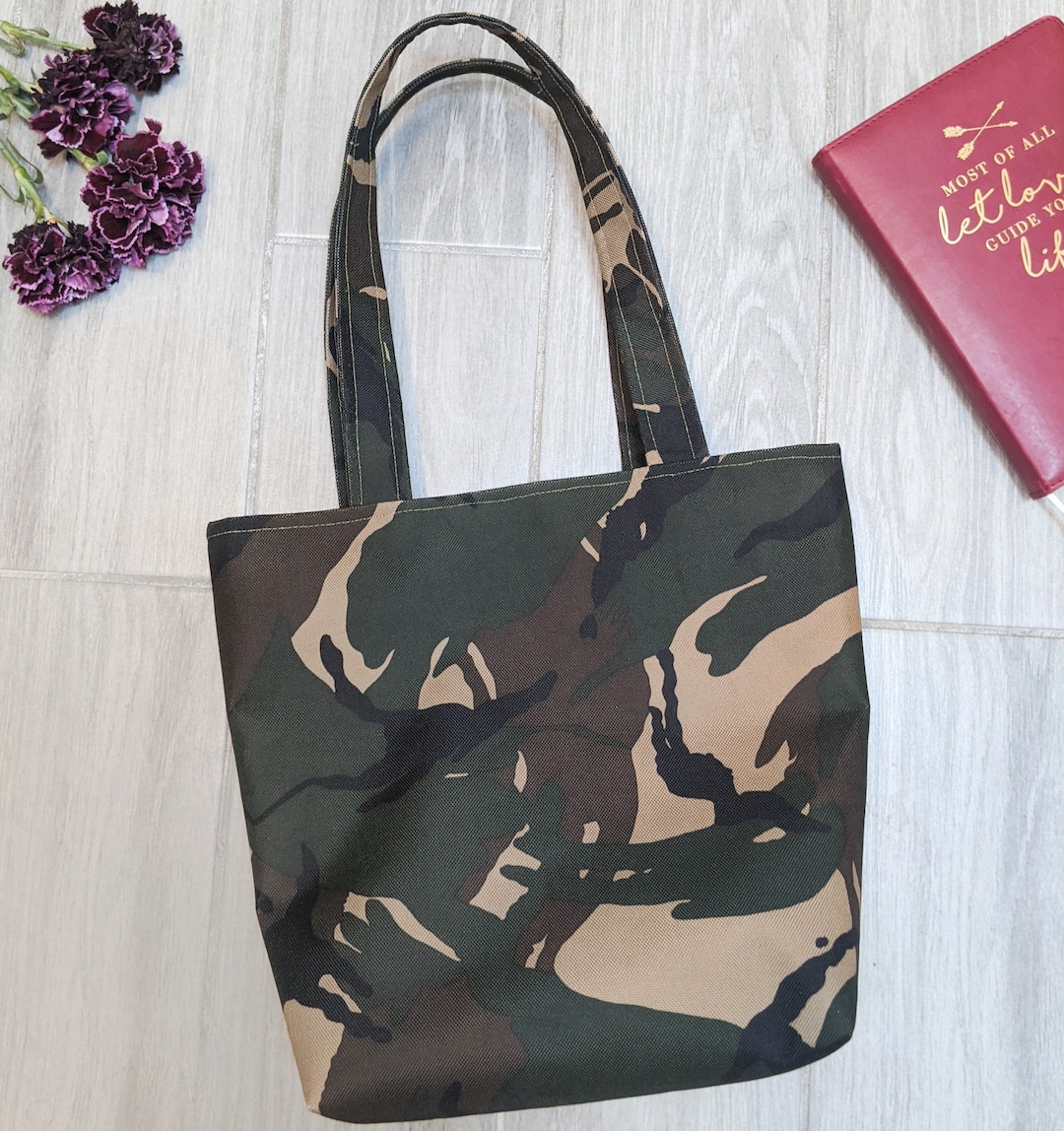 Camouflage Camo Tote Bag | Hand Made Washable Reusable Tote Bag, Camo ...