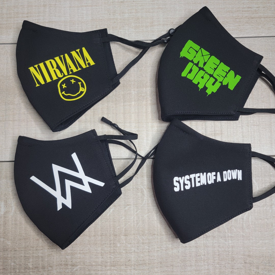 Custom Rock Band Inspired Face Mask 70s 80s Music Mask | Unisex Face ...