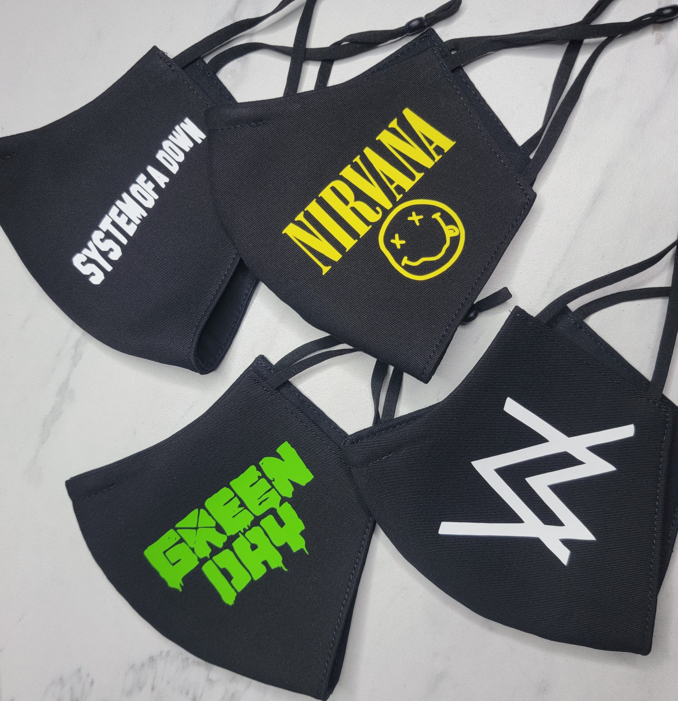 Custom Rock Band Inspired Face Mask 70s 80s Music Mask | Unisex Face ...