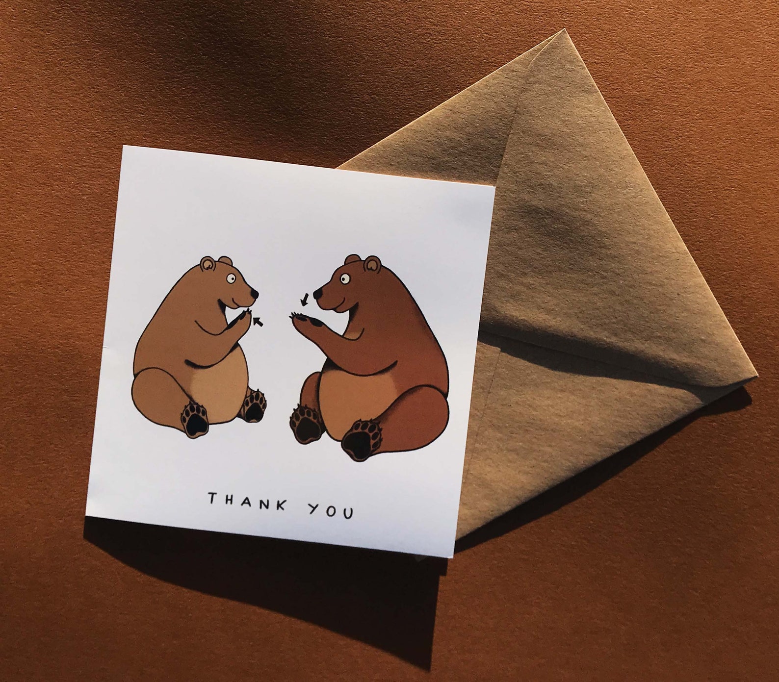 Thank You Sign Language Card - Etsy UK