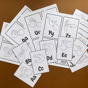 British Sign Language Alphabet Flash Cards - Etsy