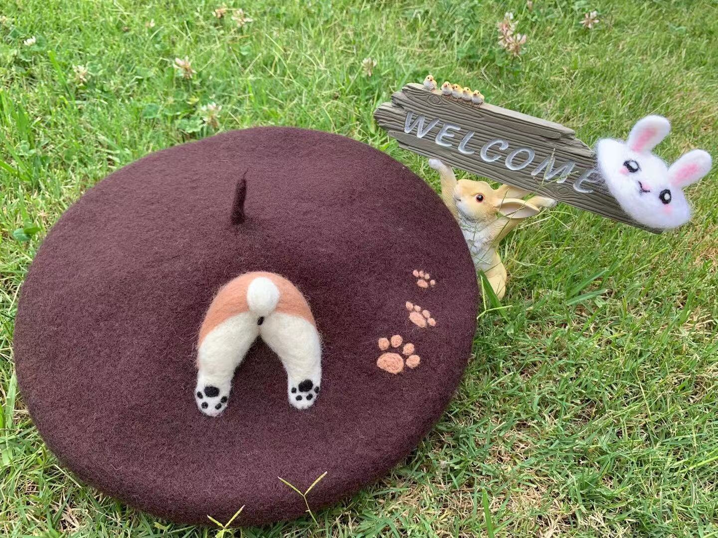 Naughty Dog Beret Funny Hatkawaii Beret Cute Beret French - Etsy Australia