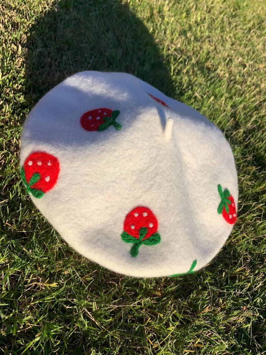 Strawberry Beret Fruit Beret Kawaii Beret Cute Beret - Etsy Australia