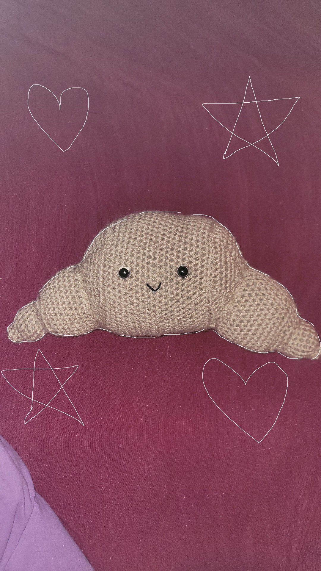 Cleo Croissant Plushie Crochet Pattern Soft Bunny Soft Teddy - Etsy UK