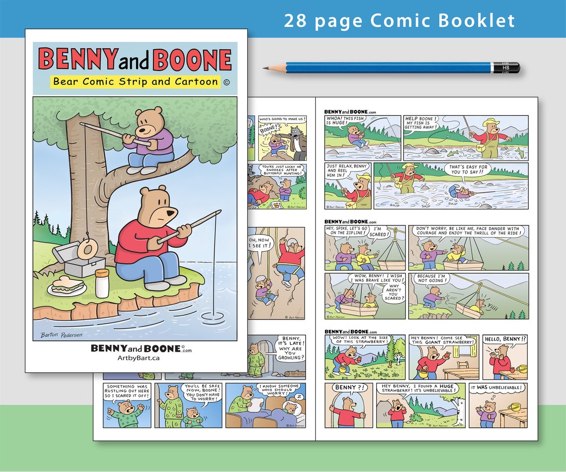 Benny and Boone Comic Book Zine: Collection Includes 28 Colored Pages ...