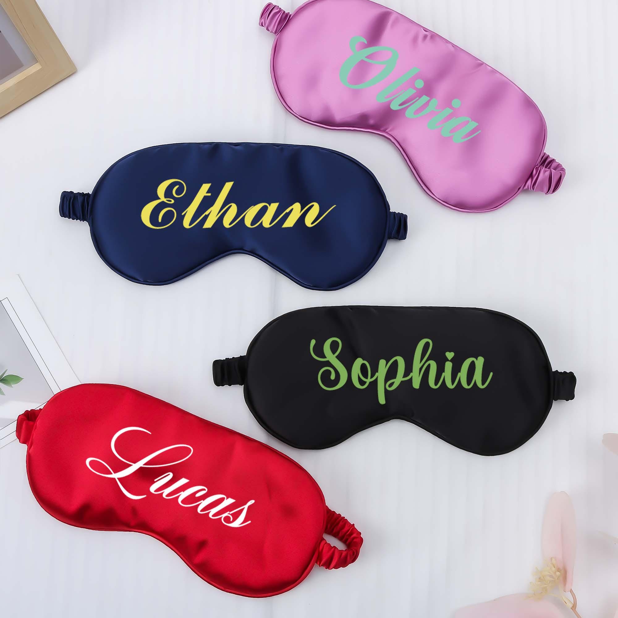 Personalized Satin Sleep Mask, Custom Wedding Favor, Bachelorette Party ...