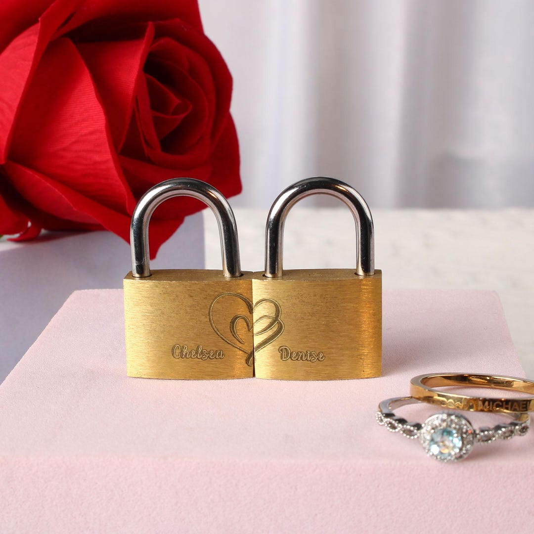 2 Concentric Locks,annivesary Gift,present Love Lock Personalised ...