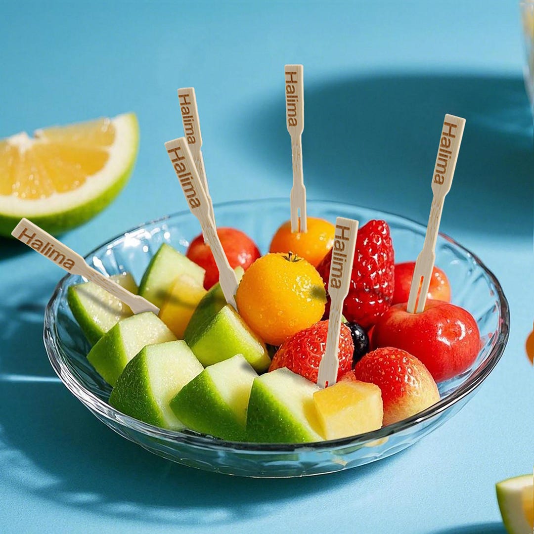 Personalized Wooden Fruit Forks: Laser Engraved Eco-friendly Cutlery - Etsy