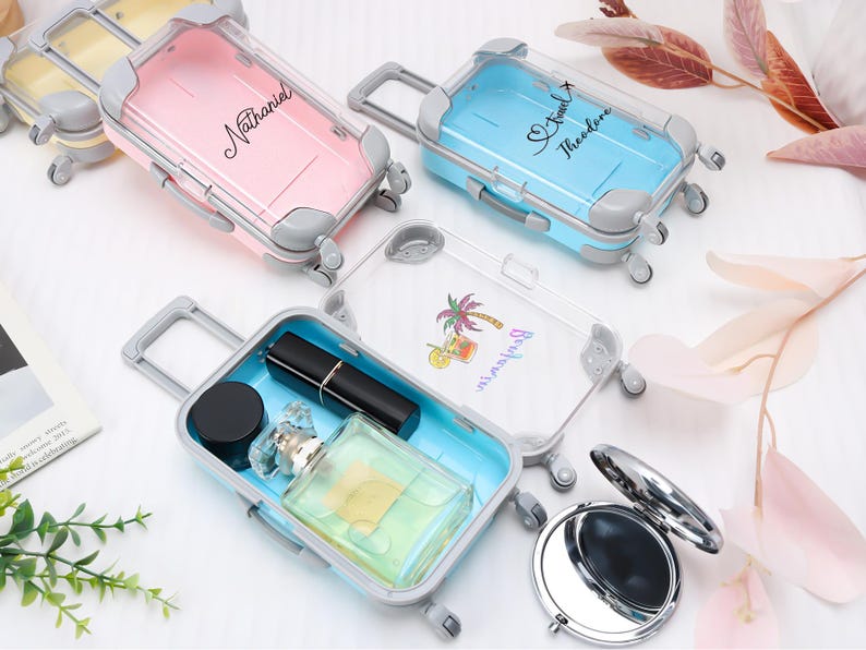 Personalized Mini Suitcase Favor, Girls Trip, Bachelorette Party Gift ...
