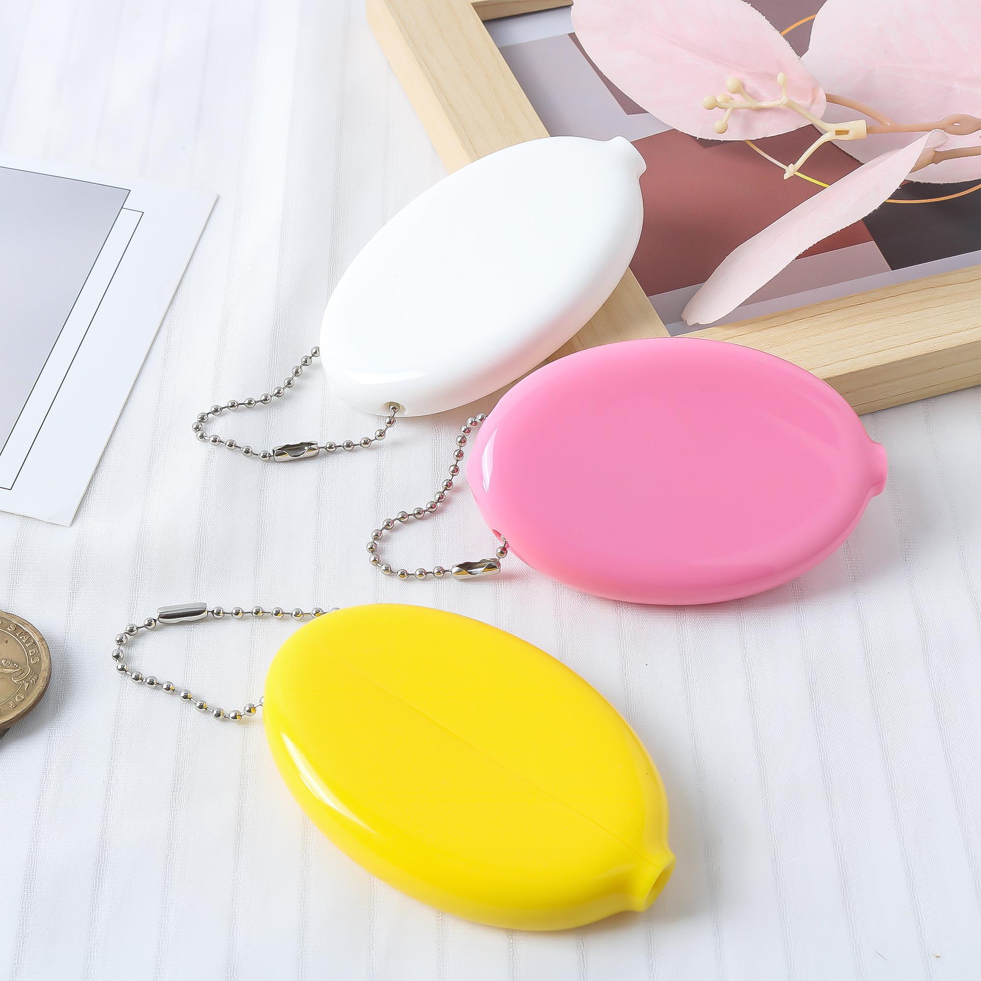Personalized Rubber Coin Pouch Keychain, Custom Bag Charm - Etsy