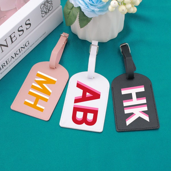 Monogram Luggage Tag - Etsy
