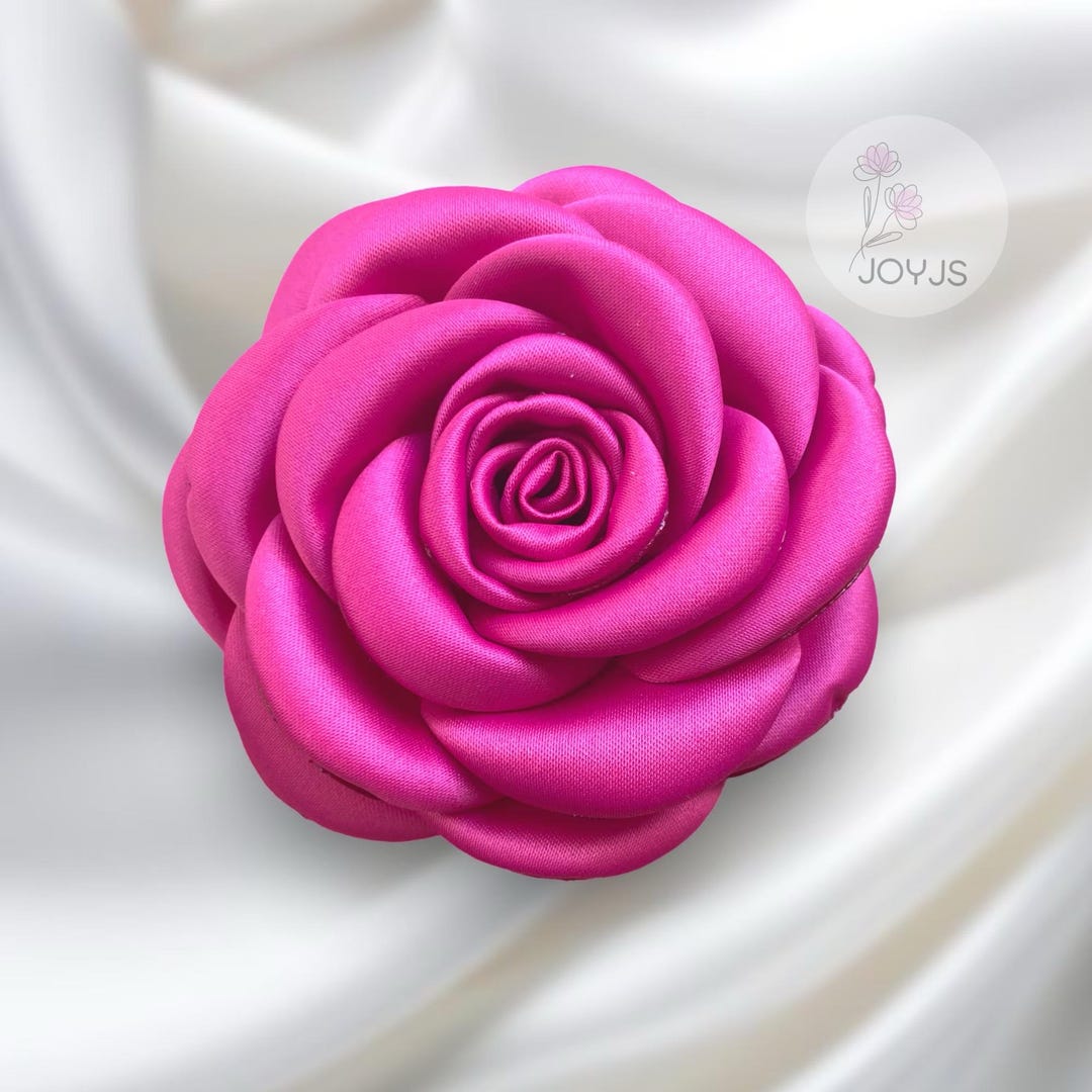 Matte Satin Camellia Flower Brooch, Elegant Flower Brooch, Flower ...