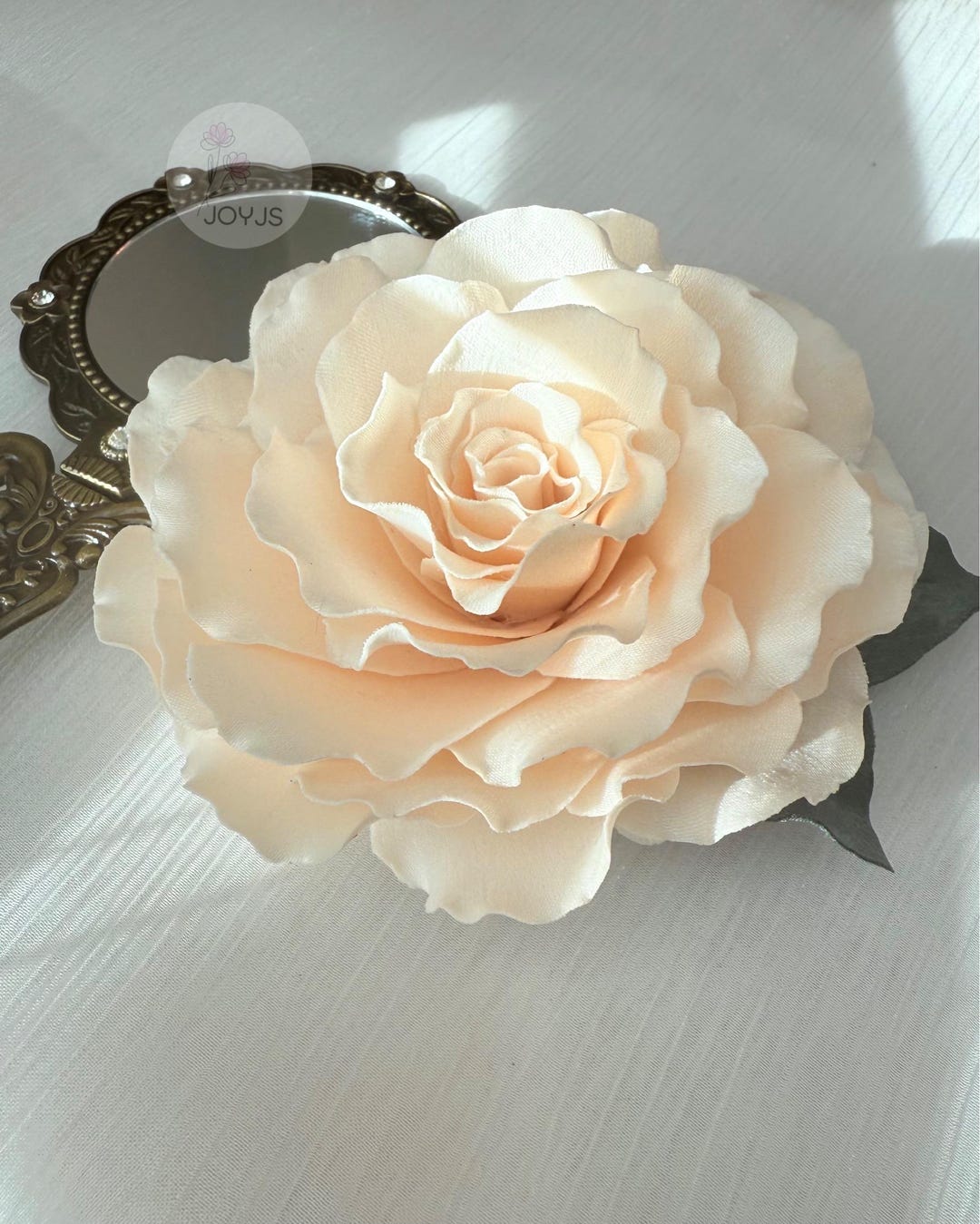 Handmade Brocade Jasmine Brooch: Elegant Flower Pin (10cm) - Etsy