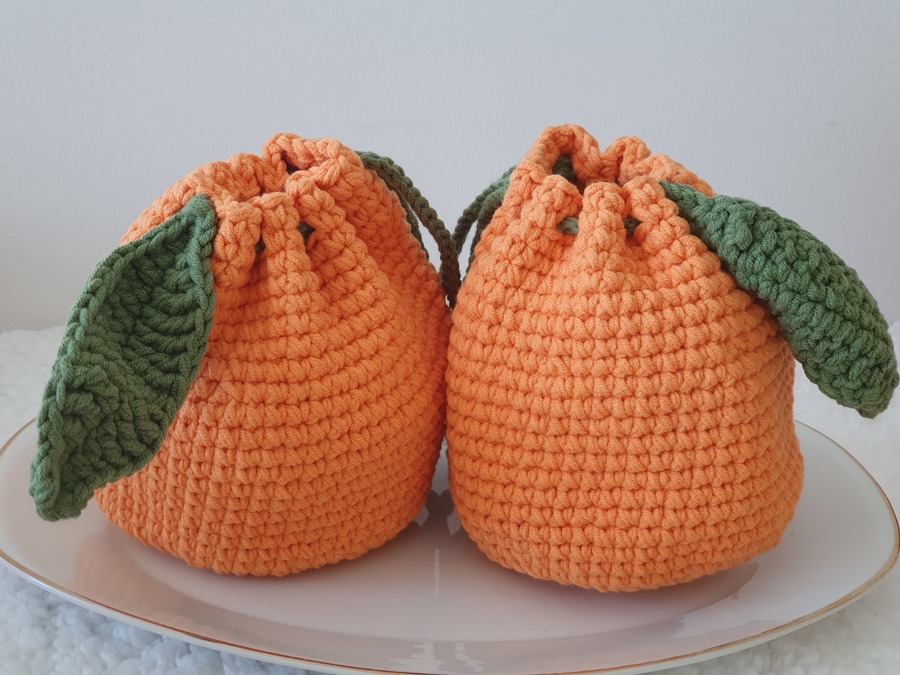 Handmade Orange Bag Handmade Crochet Bag Handmade Knitted - Etsy