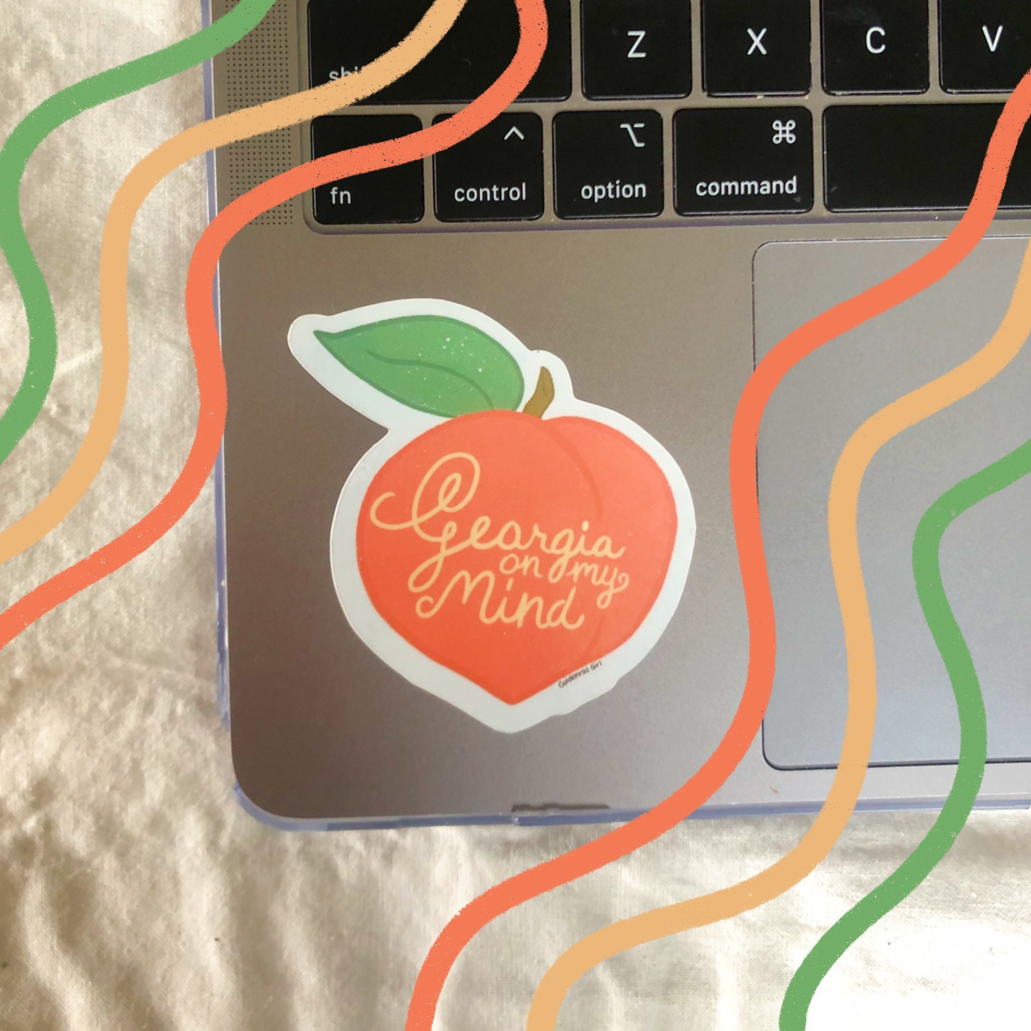 Georgia on My Mind Sticker Georgia Peach Sticker Peach - Etsy UK
